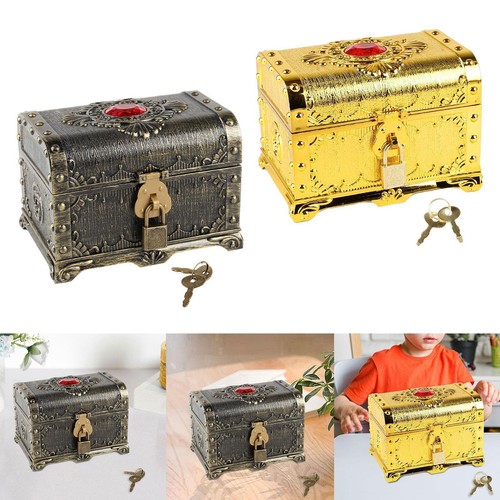 Pirate Treasure Chest Decorative Vintage Chest Box Props Multifunction ...