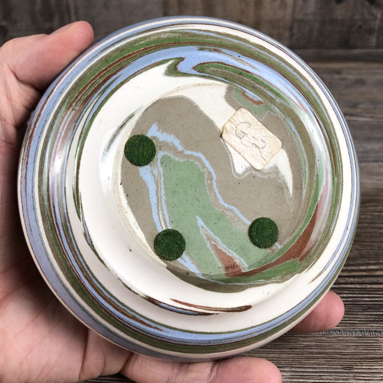 Vintage Desert Sands Pottery Colorful Swirl Bowl | eBay