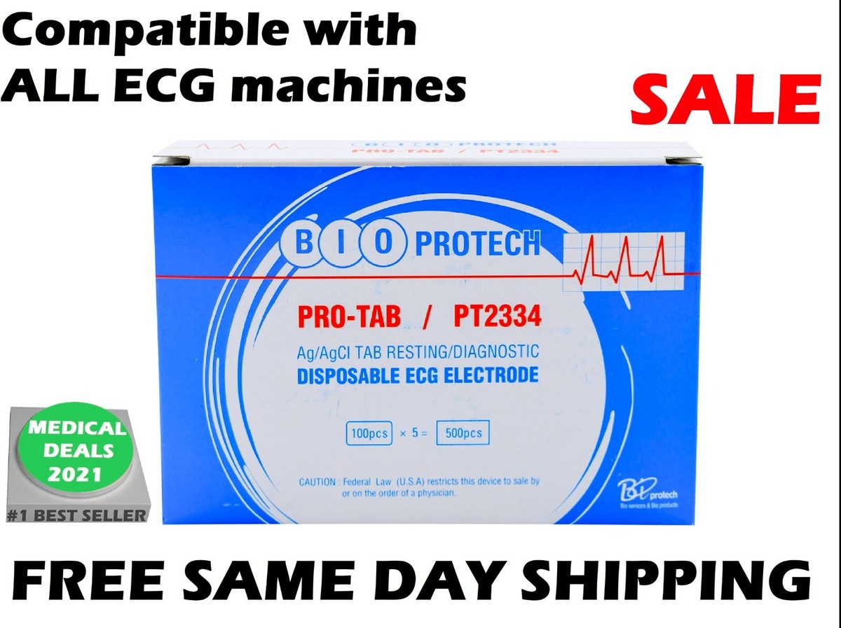 Ecg Electrodes Bio Protech PROTAB ECG Tab Electrode Ekg Leads