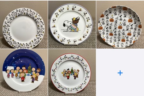Peanuts Snoopy Ceramic Dinner Plates - Everyday, Easter, Halloween or ...