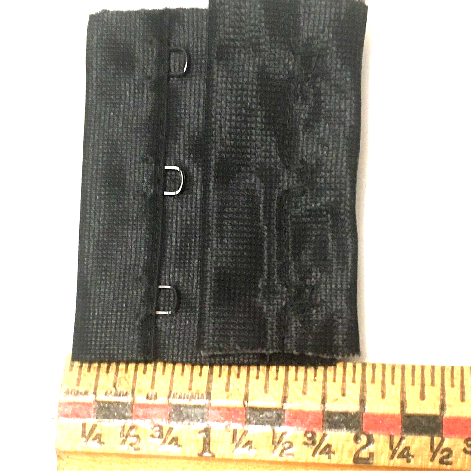 Hook & Eye Bra Closure Bra Repair Back Closure 2-1/2" Black 5 Closures ...