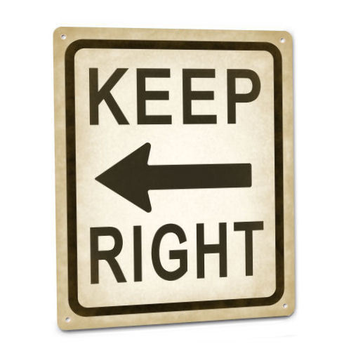 Keep Right Road Sign