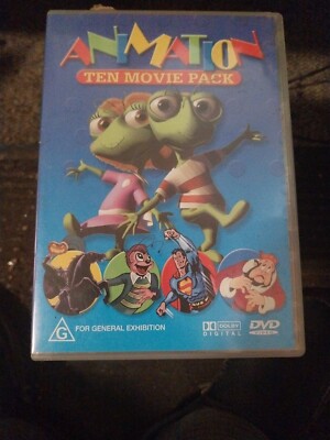Animation Ten Movie Pack Children's Kids DVD 4 Disc Pack. Preowned Free ...