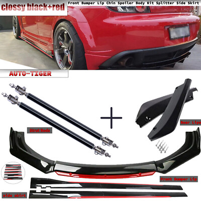 For Mazda RX-8 RX8 Front Bumper Lip Chin Spoiler Body Kit Splitter Side ...