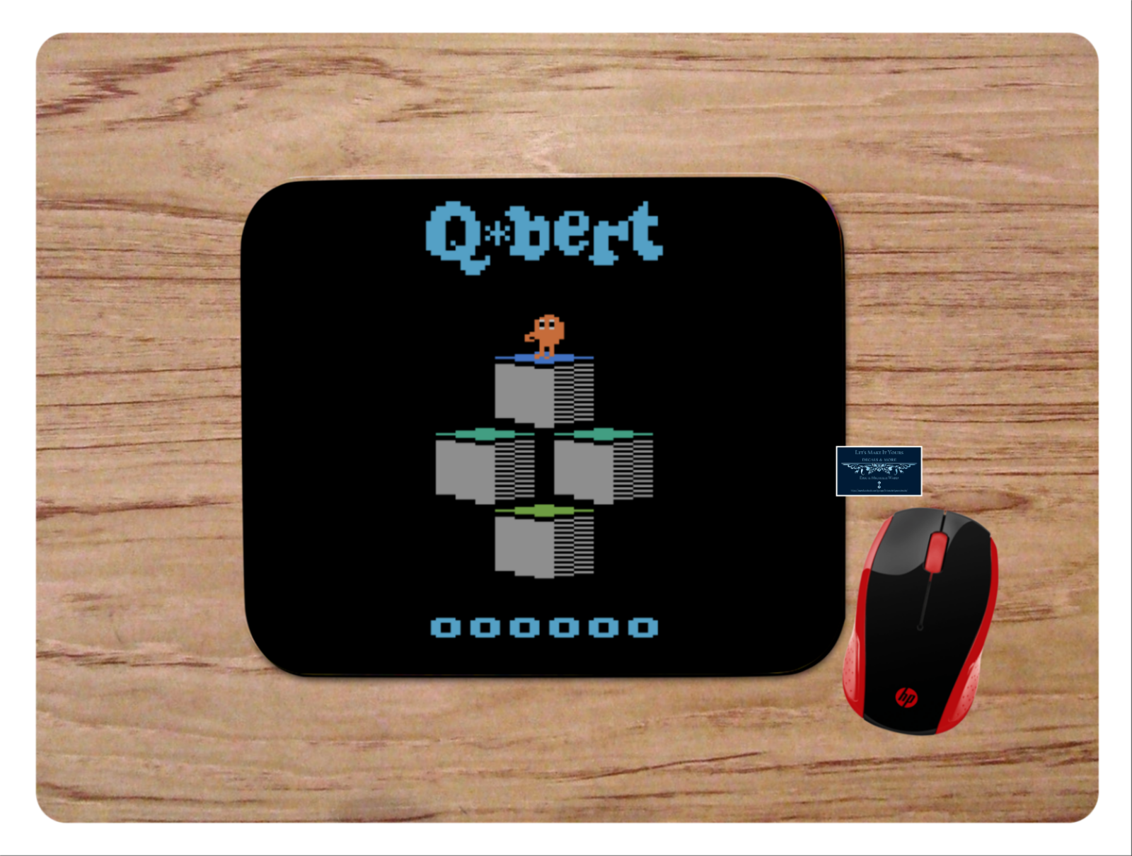 Q*BERT RETRO ATARI INSPIRED ART CUSTOM PC MOUSE PAD DESK MAT HOME ...