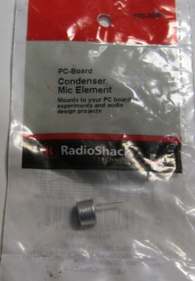 RadioShack PC-Board Condenser Mic-Element 270-0090 New And Sealed | eBay