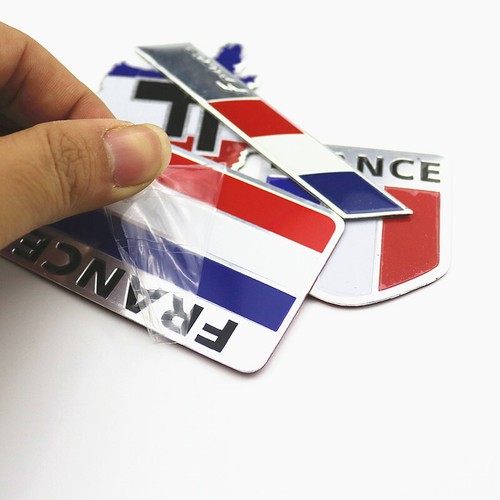 4pcs Aluminum France French Flag Car Accessories Emblems Badges ...
