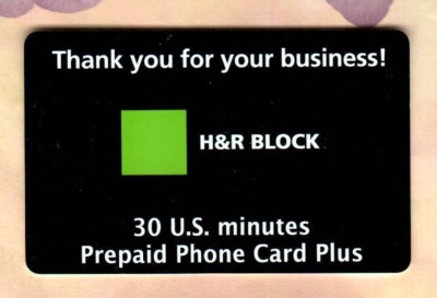 MCI PREPAID Thank You for Your Business, H&R Block ( 2007 ) Phone Card ...