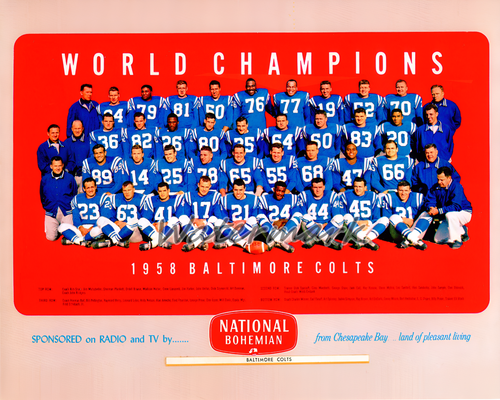 1958 NFL World Champion Baltimore Colts Color Team Picture 8 X 10 Photo ...
