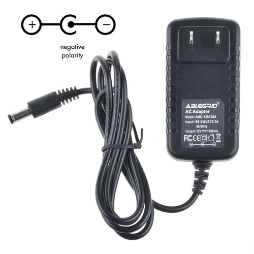 12V 1A AC/DC Adapter Charger Power Supply 5.5mm x 2.5mm Plug Center ...