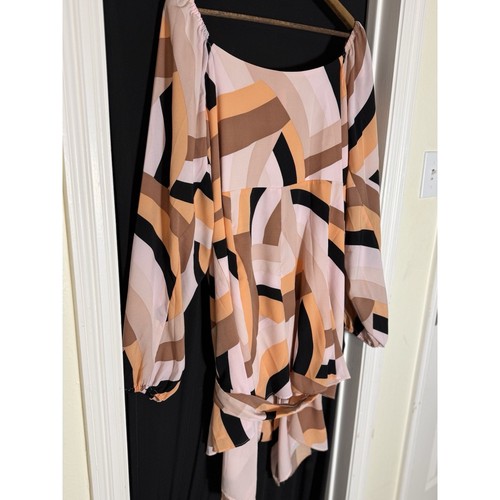 Anthropologie Hutch Geo Wrap Mini Dress Size 2X Art To Wear Plus NWT | eBay