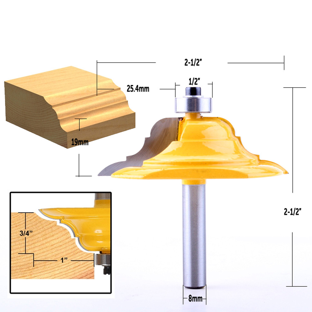 1Pc 8mm Shank French Baroque Table Edge Router Bit Woodworking cutter ...