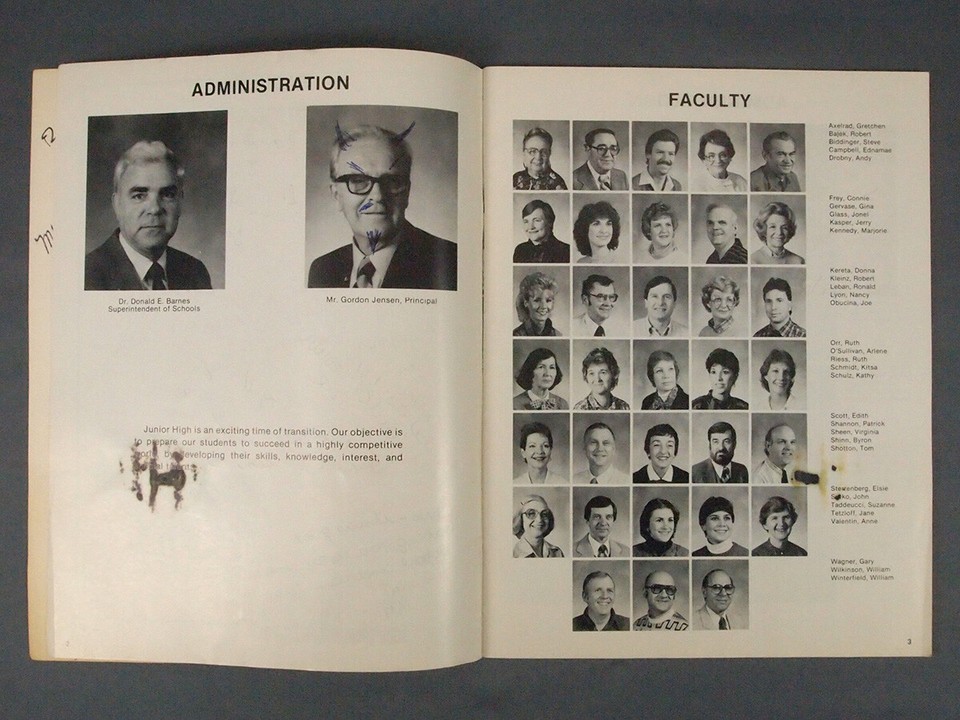 1984 McClure Junior High School Yearbook Western Springs Illinois IL | eBay