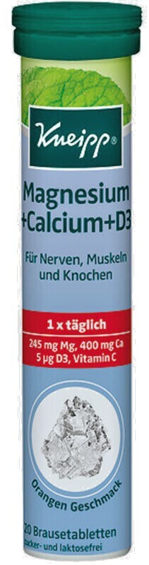 1 x 20 Kneipp Magnesium + Calcium + D3 effervescent tablets New from ...
