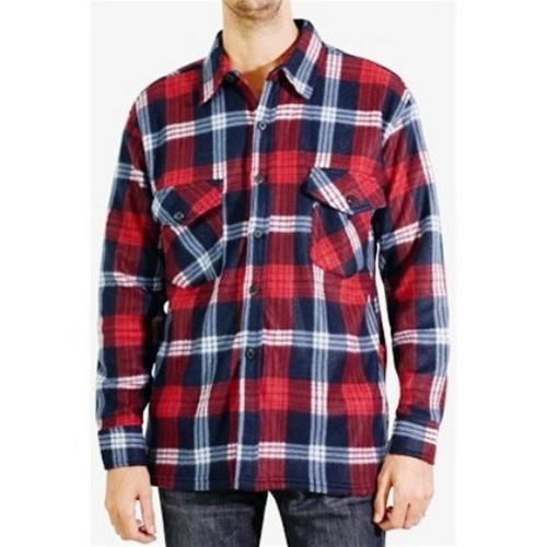 Chemise Bûcheron Homme Polaire à Carreaux rouge Surchemise Veste chaude ...