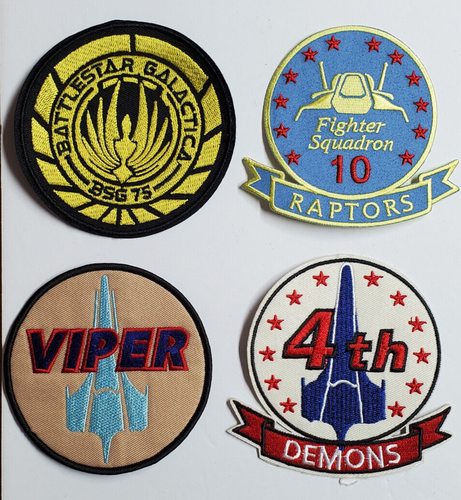 Battlestar Galactica TV Series 3.5" Embroidered Patch Set of 4- USA ...