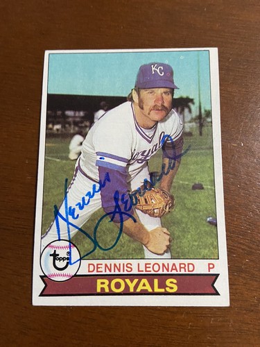 1979 Topps Baseball Dennis Leonard Autographed Card #218 | eBay