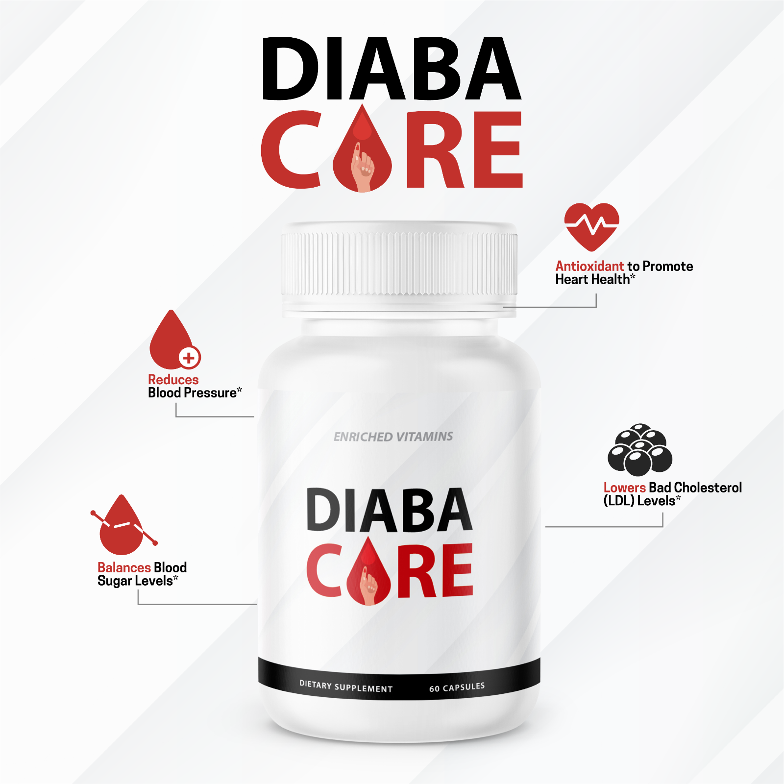 Diaba core Advanced Formula 120ct Supports Blood DIABCORE (2 BOTTLE ...
