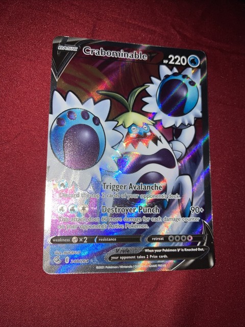 Pokémon TCG Crabominable V Fusion Strike 248/264 Holo Full Art for sale ...