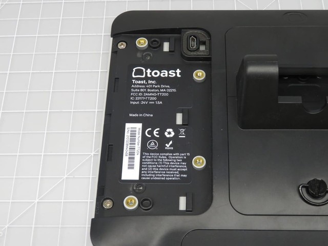 TOAST TT204 FLEX DIRECT ATTACH POS W/ TAP CARD READER DATA PROCESSING ...