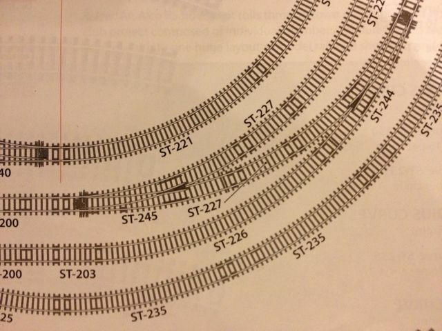 ST-245 OO/HO Scale Curved Double Radius L/H Turnout Insulfrog Peco OO ...