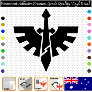 Warhammer Dark Angels logo - Adhesive Vinyl Decal Sticker Car/Laptop | eBay