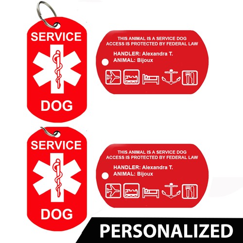 Service Dog ID Card - Pet Tags, Dog Tags, Personalized (Set of 2) | eBay