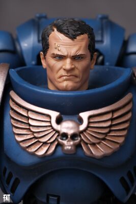 Painted Hammer Space Soldier Titus Head Sculpt Fit JOYTOY Action Figure ...