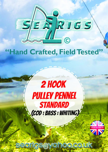 2 Hook Pulley Pennel Clip Down Rig 2/0 + 2/0 Cod & Bass x 5 Rigs | eBay UK