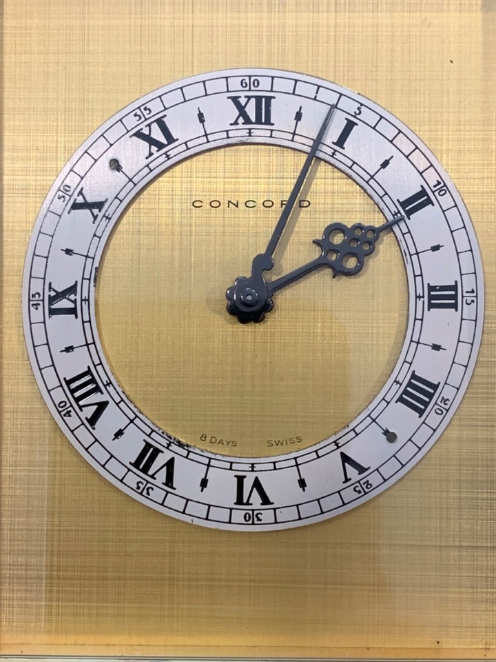 NICE - Vintage Brass Concord 8 Days Swiss Clock | eBay