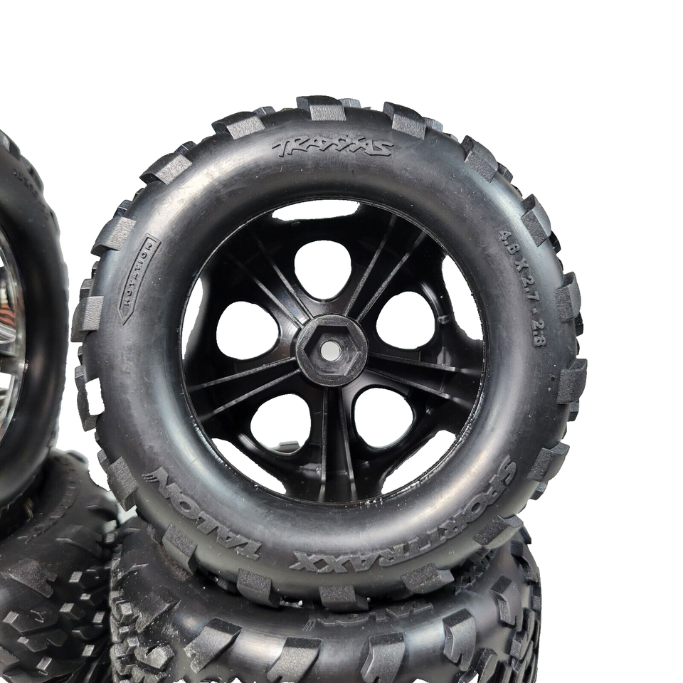 Fits Traxxas Stampede 2wd BL2s Tires & Wheels Silver Monster Truck 12mm ...