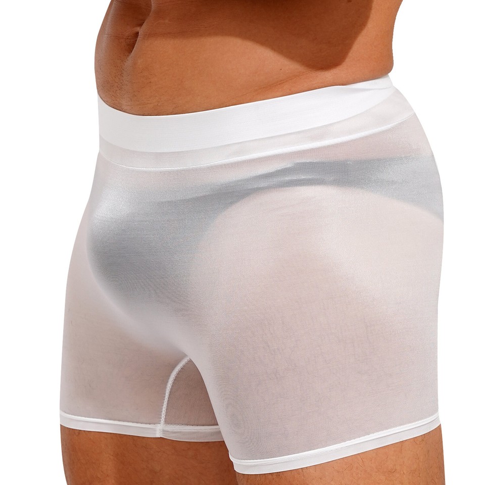 YiZYiF AU Men's Semi See-through Boxers Briefs Low Rise Bulge Pouch Shorts | eBay