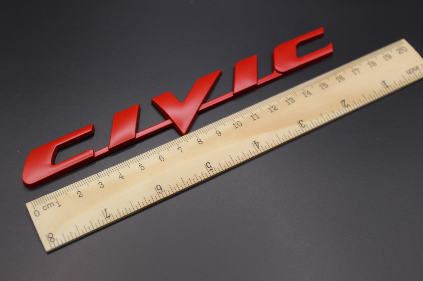 Civic Badge Black Red Chrome Silver LETTERS Rear Boot Tailgate For ...