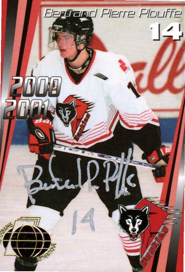 Bertrand Pierre Plouffe 2000-01 Rouyn-Noranda Huskies Autographed ...