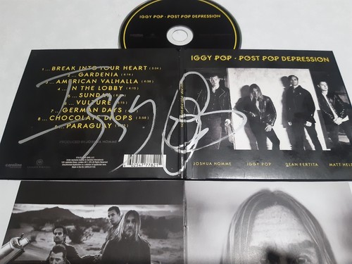 IGGY POP autograph cd POST POP DEPRESSION signed live concert tour ...