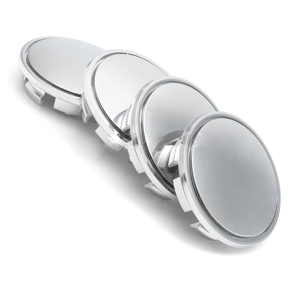 4Pcs Car Chrome Wheel Center Caps Tyre Rim Hub Cap Cover ABS Plastic ...