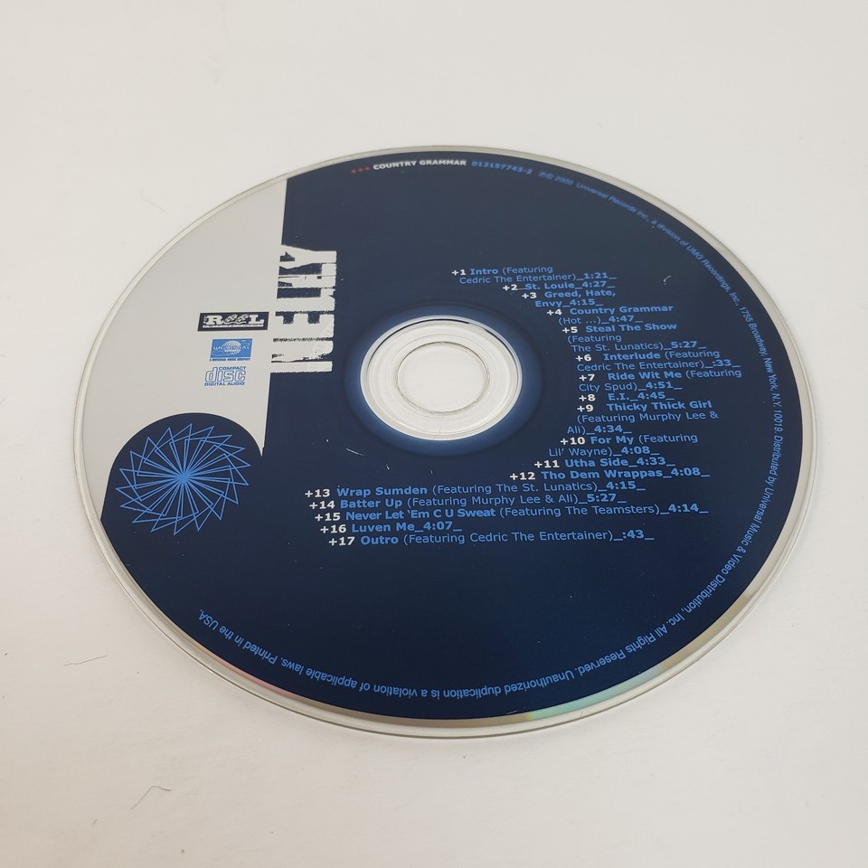 Nelly Country Grammar 2000 Universal Records Inc CD DISC ONLY | eBay