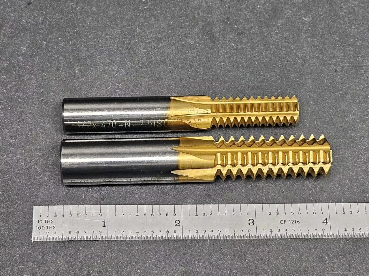 2pc Xactform Solid Carbide Thread Mill 2.5 & 3.5 ISO M20 M30 ½" & ⅝ ...