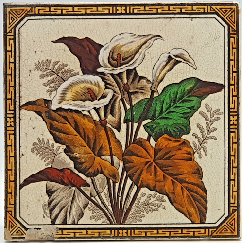 Victorian Fireplace Tile Peace Lilies Design By The Decorative Art Tile ...