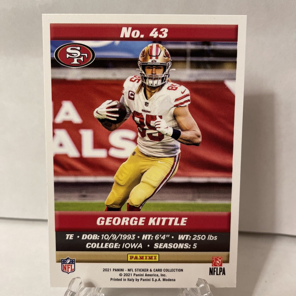 2021 Panini NFL sticker and card collection George Kittle 43 Silver ...