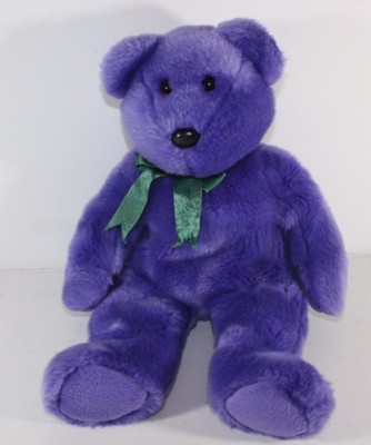 Ty Beanie Buddies Purple Bear 2000 No Hang Tag Soft Plush 14" Tall | eBay