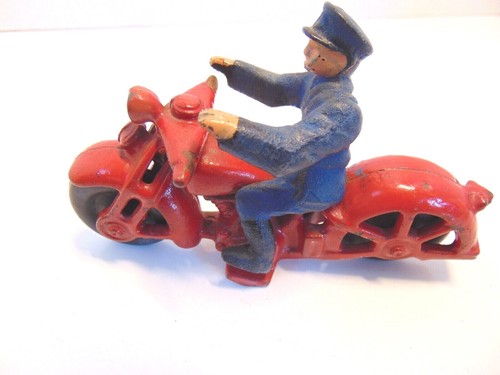 Cast Iron Motorcycle Cop Hubley 4" | eBay
