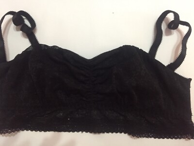 Label teared Bra size it 6b us 40b eu 90b Unpadded wireless black | eBay