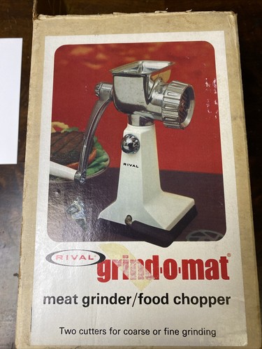 RIVAL GRIND O MAT Meat Grinder Model 303 With Box Vintage USA Avocado ...