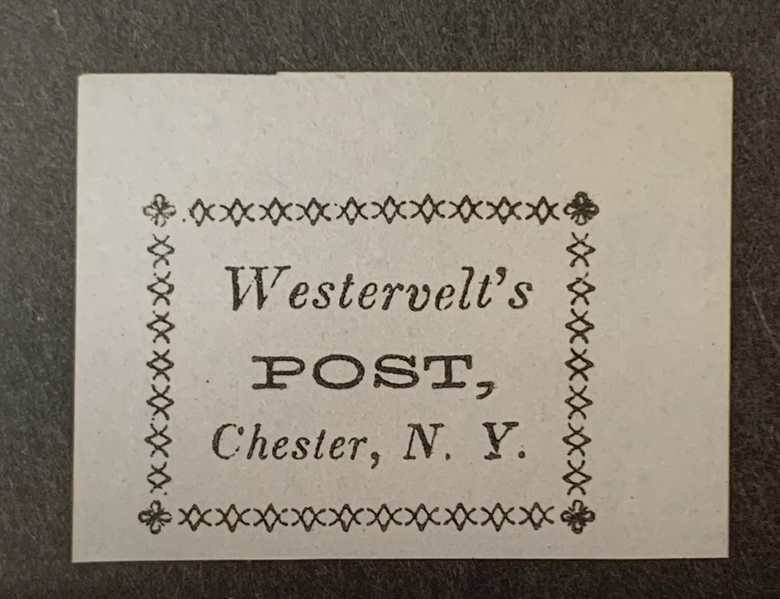 T8/27 US Stamp Local Post Westervelt’s Post Cheater, N.Y MNHNGAI? *See ...