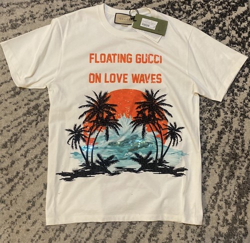 Gucci Sequinned slogan-print T-shirt size S | eBay