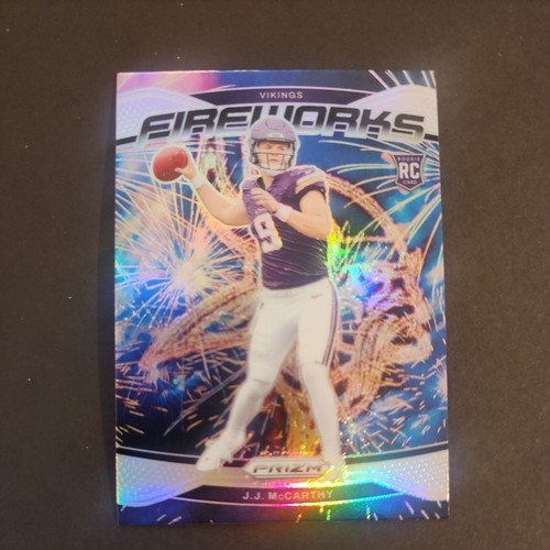2024 Prizm JJ McCarthy Fireworks Rookie Card R.C. #18 INSERT | eBay
