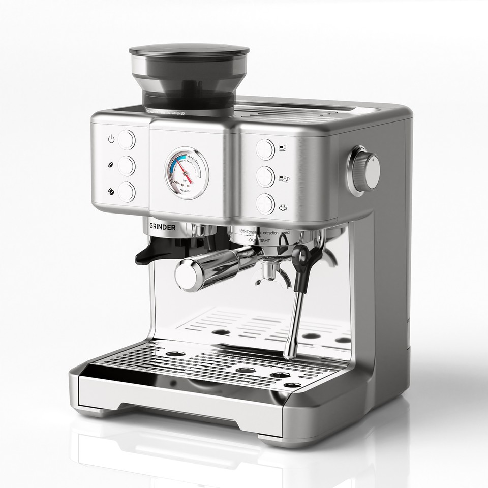 SEJOY Espresso Machine with Grinder 20 Bar Semi Automatic Espresso ...