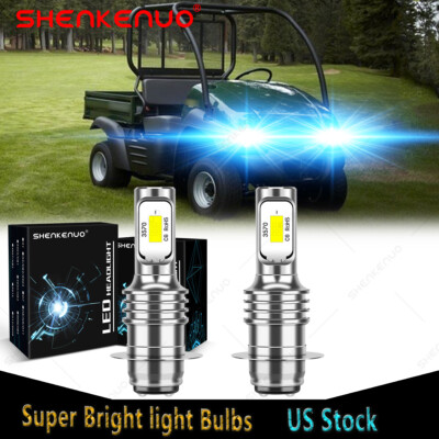 For Kawasaki Mule 600 610 3000 3010 - 2X H6M P15D LED 12V 8000K ...