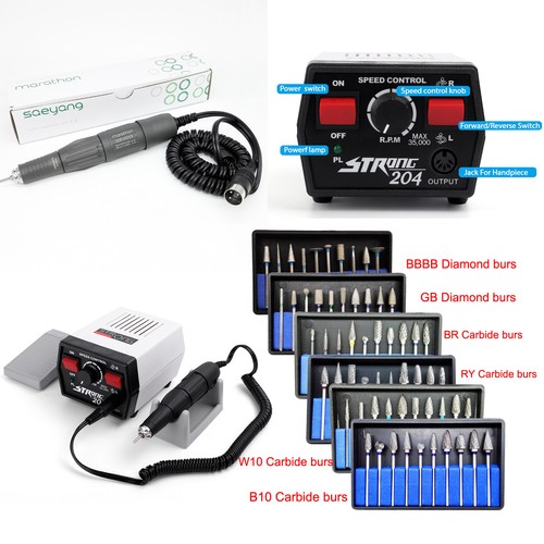 Dental Strong 204 Electric Micromotor Strong 102L or 35000 RPM 35K RPM ...
